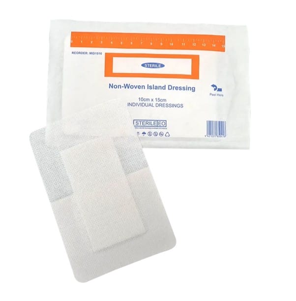 Adhesive First Aid Wound Island Dressing 15x10cm Non-woven sterile ...